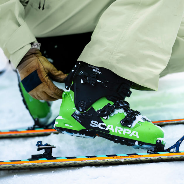 SCARPA 4-Quattro Pro, hybrid freeride ski boot with Nikolai Schirmer